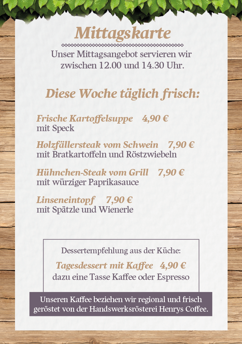 Speisekarte Zeughaus Stuben | Gasthaus Restaurant Augsburg Altstadt